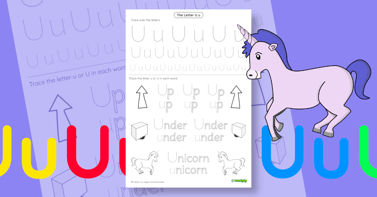 FREE Letter u Tracing Worksheet PDF - Upper and Lowercase Practice