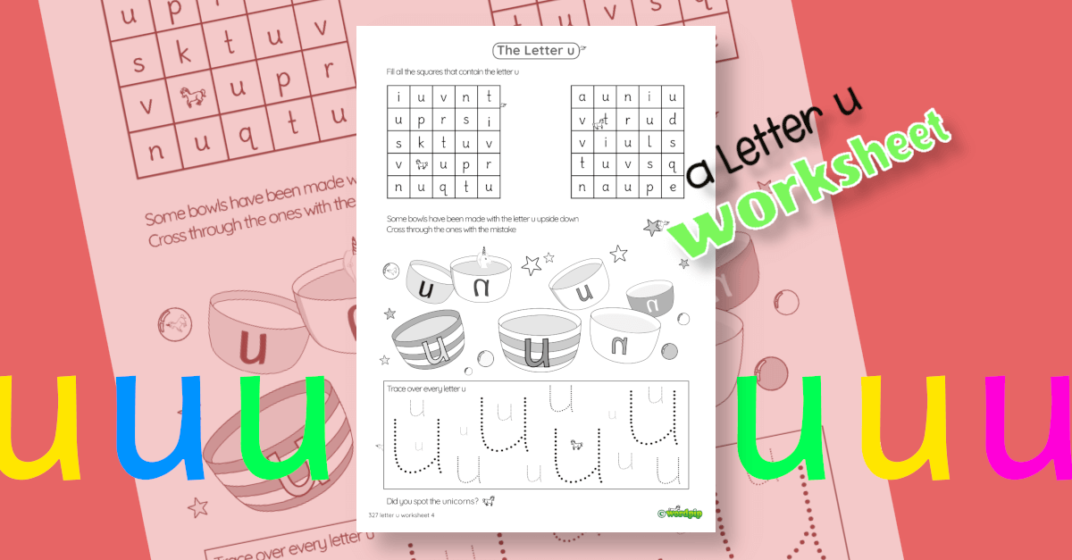 Letter u Worksheet 4