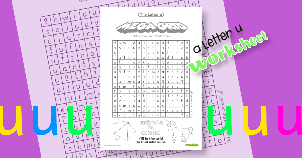Letter u Worksheet 5