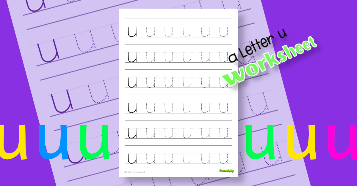 Letter u Worksheet 6