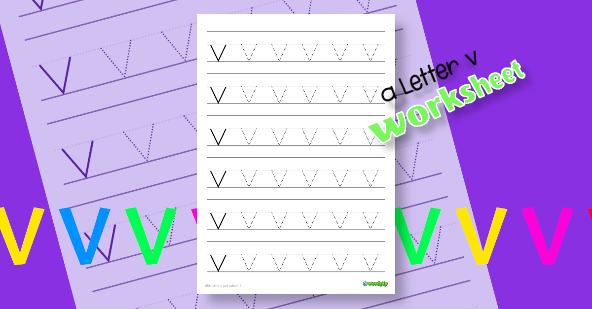 Letter v Worksheet 6
