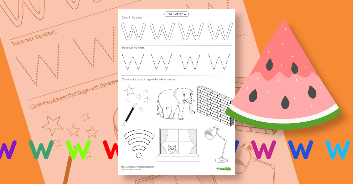Letter w Worksheets