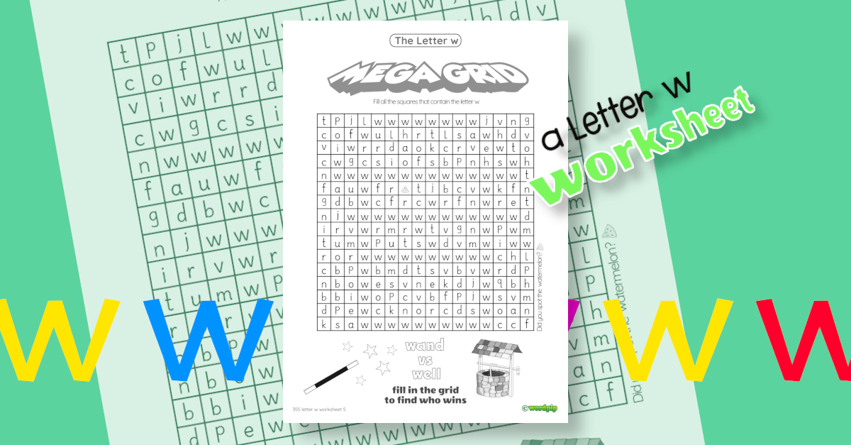 Letter w Worksheet 5