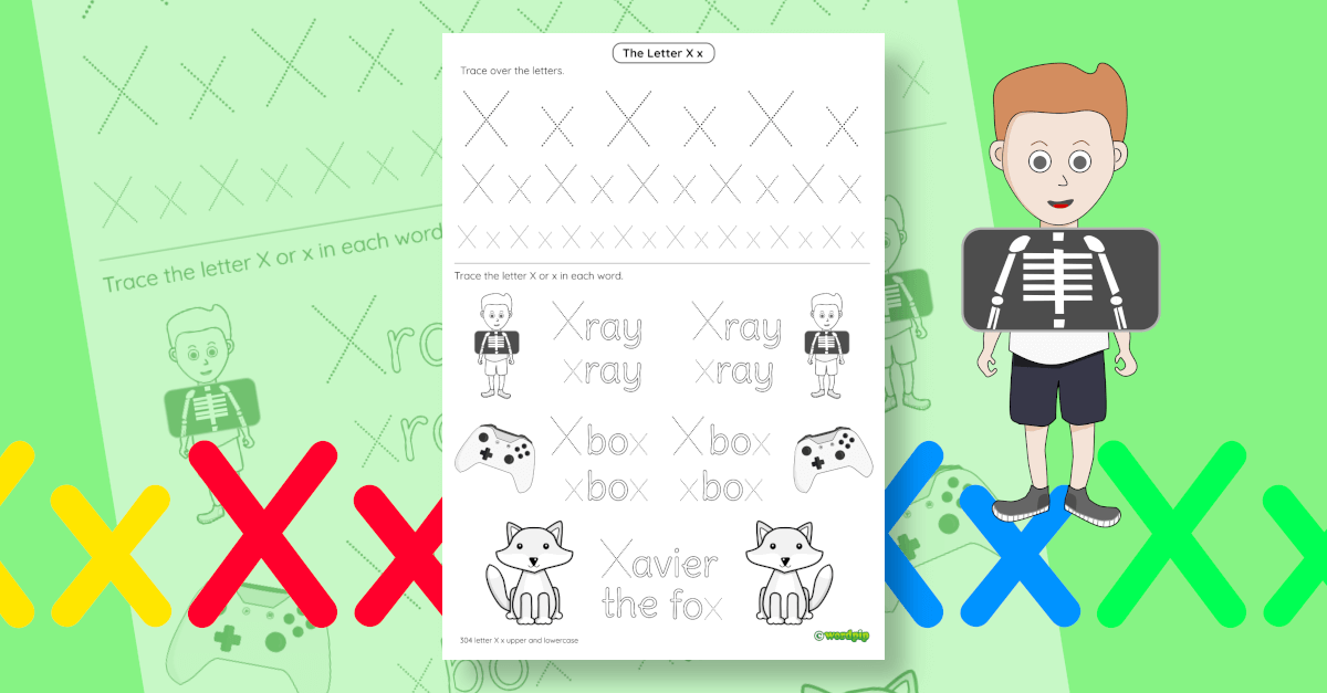 Letter x Worksheet 3