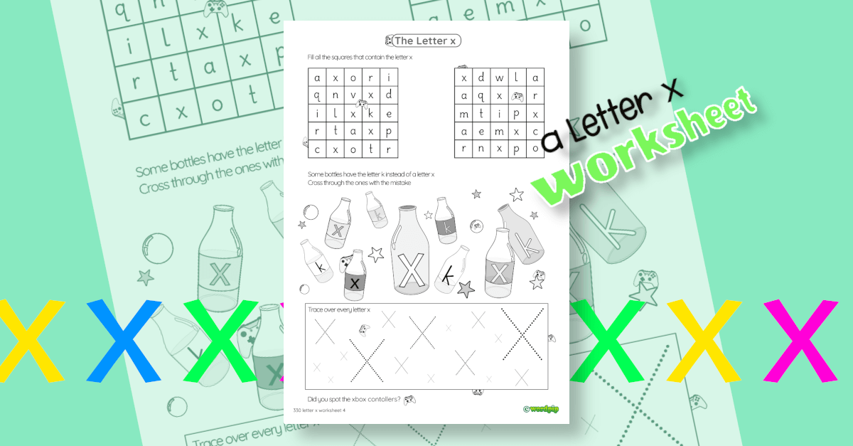 Letter x Worksheet 4