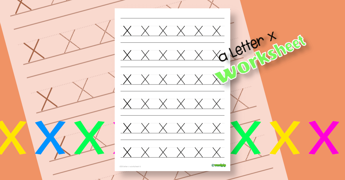 Letter x Worksheet 6