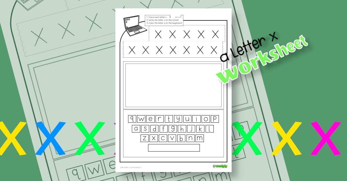 Letter x Worksheet 7