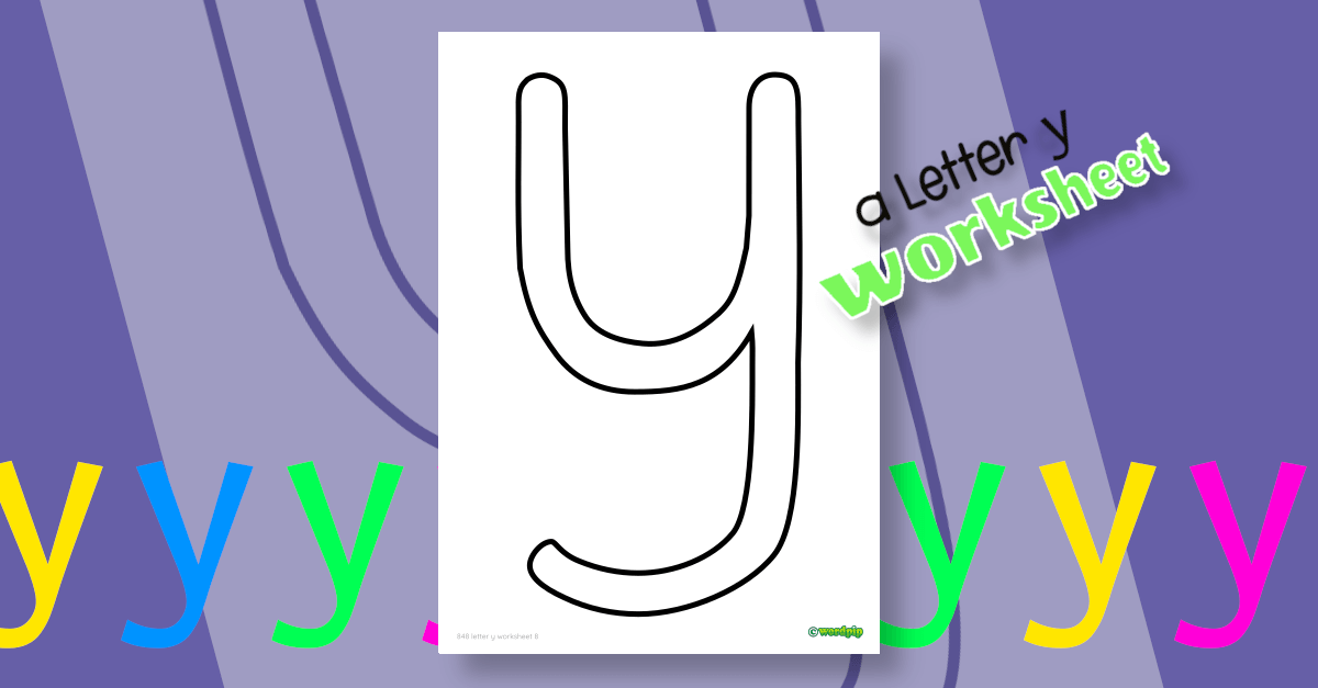 letter y Worksheet 8