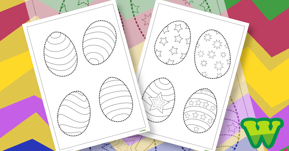 Free Easter Egg Tracing Worksheets — Printable Easter Egg Tracing Pages