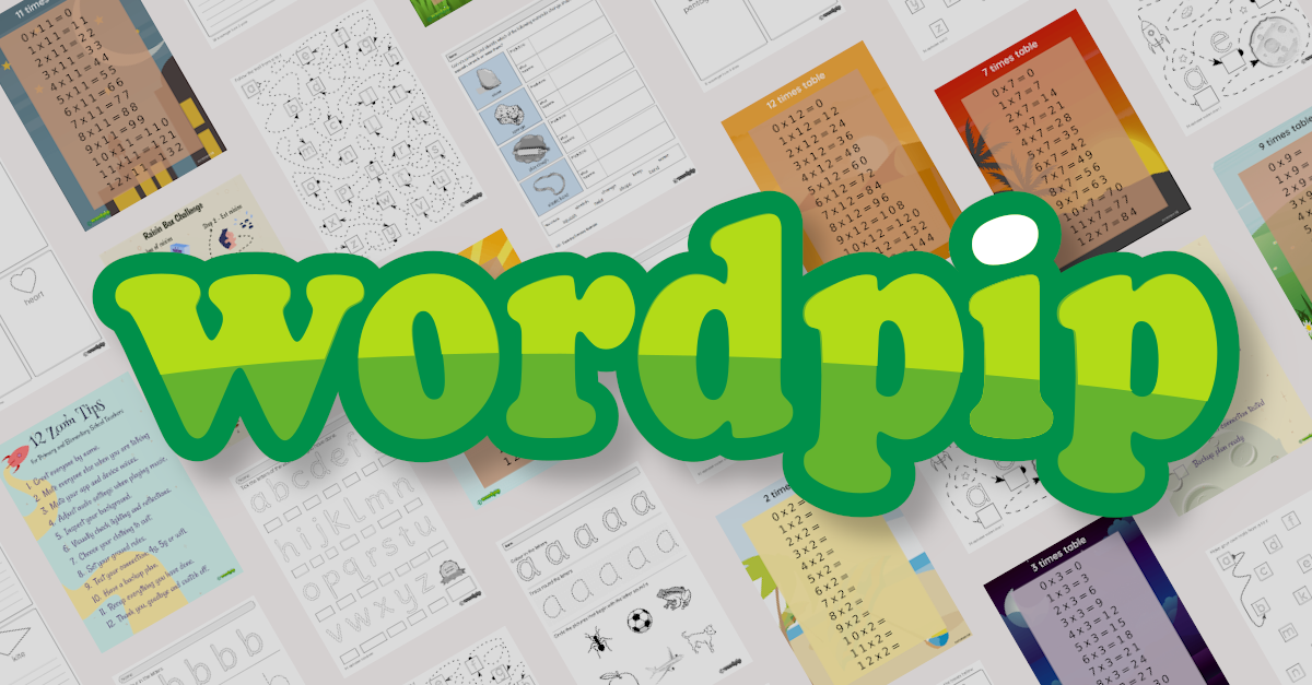 Wordpip: Worksheets and games to make learning fun